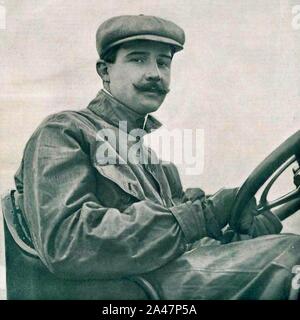 Felice Nazzaro, vainqueur du Grand Prix de l'ACF 1907, sur Fiat 130 HP ...