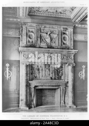 Members Room at the Library Of Congress in Washington DC. The Beaux ...
