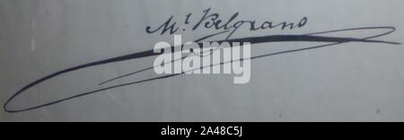 Firma de Belgrano, sin marco Stock Photo - Alamy