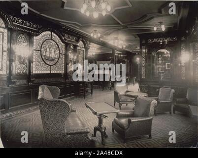 First Class Smoking Room Olympic Stock Photo - Alamy