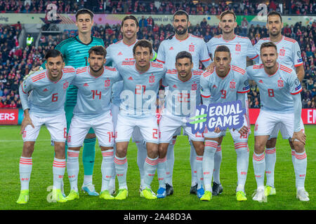 Spain team line up during UEFA Women's EURO 2025 - Italy vs Spain, UEFA ...