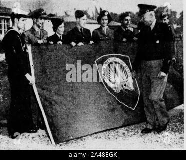 First NATO flag with Eisenhower Stock Photo - Alamy