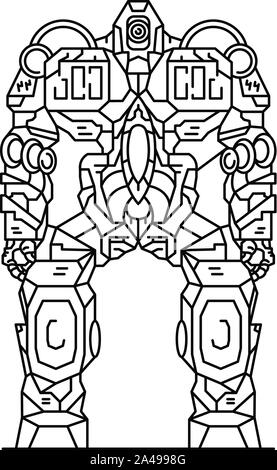 Toy robot transformer icon. Outline toy robot transformer vector icon ...