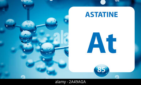 Astatine At chemical element. Astatine Sign with atomic number ...