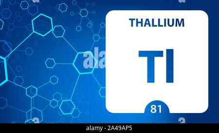 Thallium Tl chemical element. Thallium Sign with atomic number ...