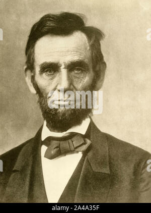 The portrait of US President Abraham Lincoln by George Peter Alexander ...