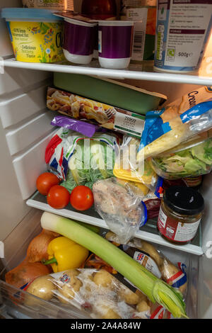 CONTENTS OF REFRIGERATOR Stock Photo - Alamy