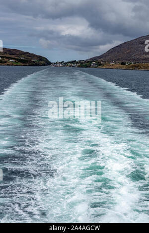 The sea from the Tarbert to Uig Ferry, Harris, Scotland, UK. North ...