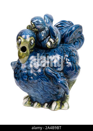 Cardew Pottery Endangered Species blue dodo and chick ornamental teapot ...