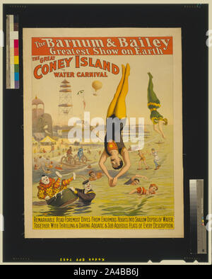 The Great Coney Island Water Carnival Poster for Barnum Bailey 1898 ...