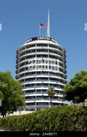 iconic capitol records circular building in Hollywood Los Angeles ...