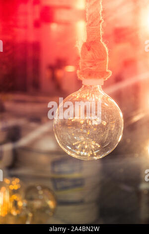 Decorative antique edison style filament light bulbs hanging Stock ...