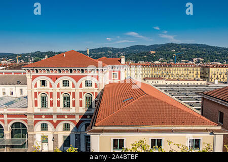 The beautiful exterior of Torino Porta Nuova railway station, the main ...