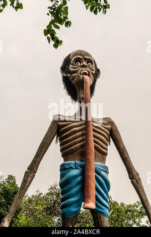 Torture in Buddhist Hell, Naraka. Sculptures near the Killing Caves ...