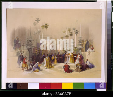 The Stone of Unction Holy Sepulchre March 30th 1839 - David Roberts ...