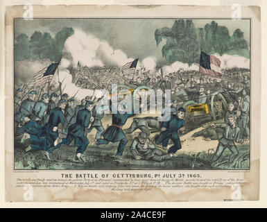 The battle of Gettysburg, Pa. July 3d. 1863 1863 by Currier and Ives ...
