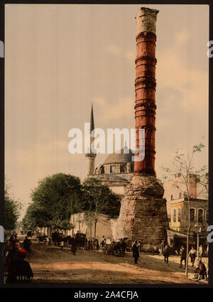 The burnt column, Constantinople, Turkey Stock Photo - Alamy