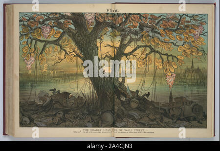 The deadly upas tree of Wall Street by Joseph Ferdinand Keppler, 1838 ...