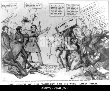 The death of old Tammany and his wife Loco Foco Stock Photo - Alamy
