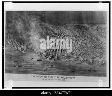 The great Boston fire Nov. 9th 1872-Loss about $150,000,000 Stock Photo ...