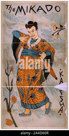 A performance of 'The Mikado,' the famous comic opera by Gilbert and ...