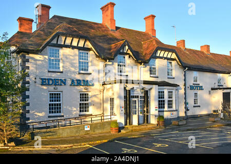 Part of old Bay Eden Arms Hotel long frontage with main restaurant ...