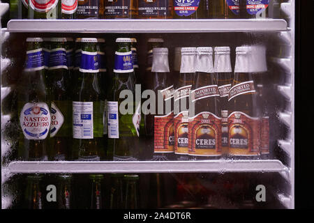 Fridge full of beer bottles Stock Photo - Alamy
