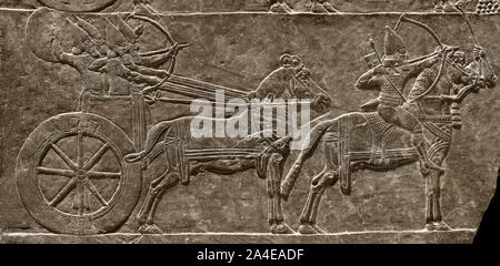 Neo-Assyrian Empire. The King Ashurbanipal (668-627 BC) sacrificing ...