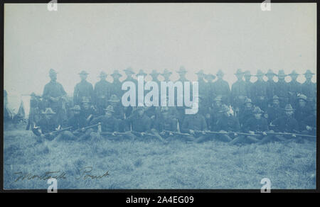 Theodore Roosevelt's Rough Riders, Company B, at military camp, Montauk ...