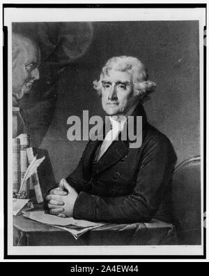 A portrait of Thomas Jefferson, the third president of the United ...