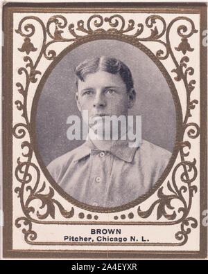 Three Finger Brown, Chicago Cubs, baseball card portrait Stock Photo ...
