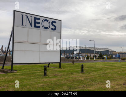 INEOS chemical plant at Seal Sands, Stockton on Tees, England,UK which ...
