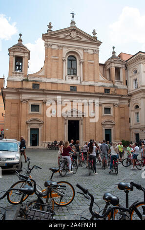 Italy, Rome, Piazza Capranica, church of Santa Maria in Aquiro Stock ...