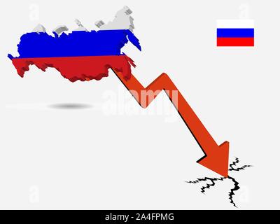 Russia Map Financial Crisis Economic Collapse Market Crash Global ...