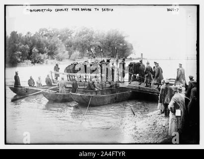 Transporting cavalry over Danube to Servia Stock Photo - Alamy