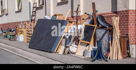 Panorama bulky waste on the roadside in the city Stock Photo - Alamy