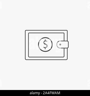Purse with dollar icon. Flat modern style vector illustration Stock ...
