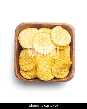Mexican Round Tortilla Chips in a Bowl Stock Photo - Alamy