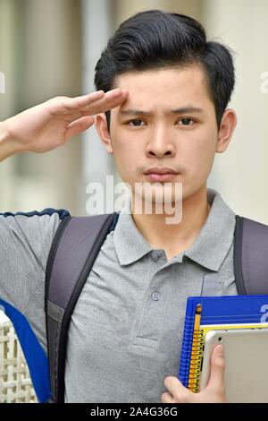saluting School Boy Stock Photo - Alamy