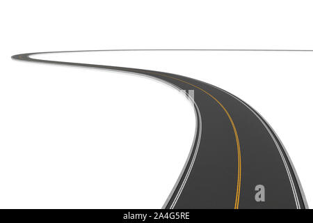 3D illustration of two road signs, pointing to opposite directions ...