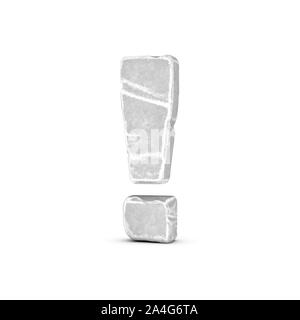 3D rendering concrete symbol - Exclamation mark. 3D render Illustration ...