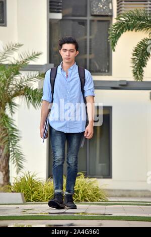 Depressed Filipino Boy Student Stock Photo - Alamy