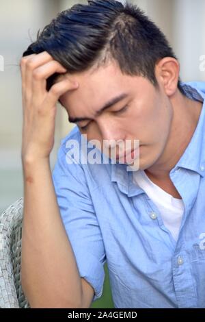 Worrisome Adult Male Stock Photo - Alamy