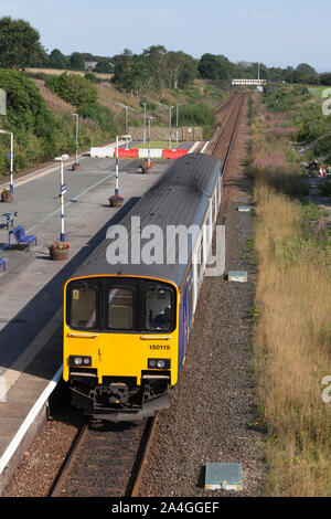 Arriva Northern rail class150 sprinter train at Daisy Hill, Lancashire ...