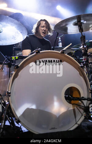 Rich Knox of Danko Jones performs live at Fabrique on October 14, 2019 ...