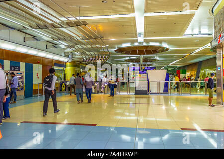 The Union Metro Station, Deira, Dubai, United Arab Emirates Stock Photo ...