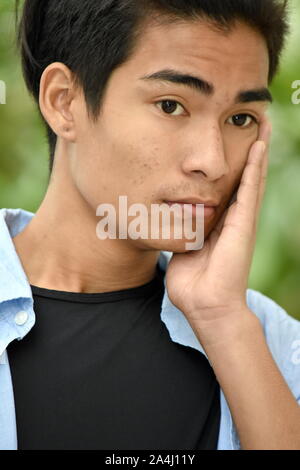 A Worrisome Male Stock Photo - Alamy