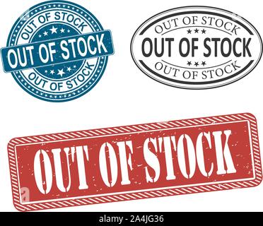 Temporarily out of stock grunge rubber stamp sign, plate with ...