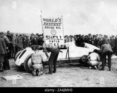 Babs at museum of the Land speed record, Pendine Sands, Carmarthenshire ...