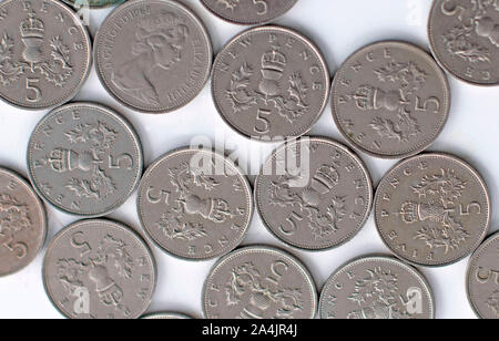 Five Pence 5p Coin Uk Currency Stock Photo - Alamy